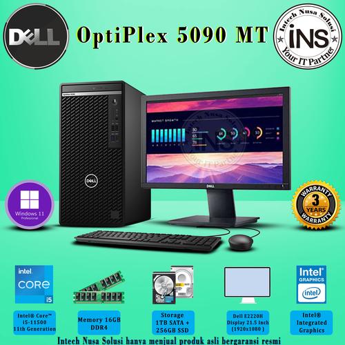 Jual PC DELL OptiPlex 5090 MT i5-11500 16GB 1TB+256GB DVDRW W11P 3YR ...