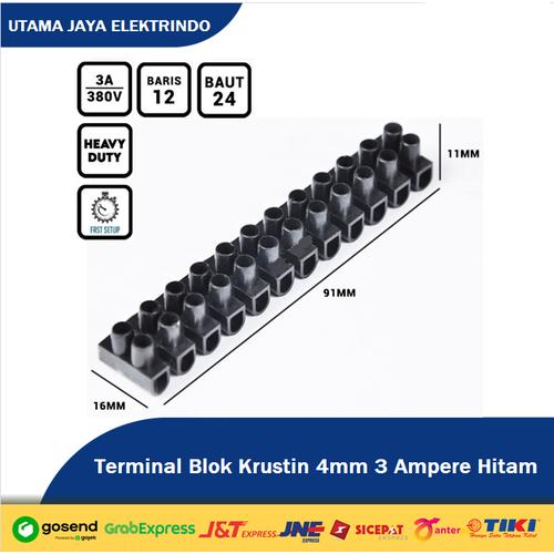 Jual Terminal Blok Krustin 4mm 3 Ampere Hitam - Jakarta Barat - UTAMA ...