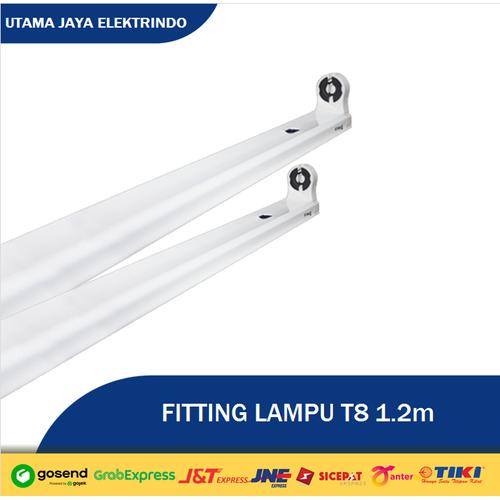 Jual Fitting Lampu TL T8 1200mm / 120cm G13 Fitting Enclosure Box ...