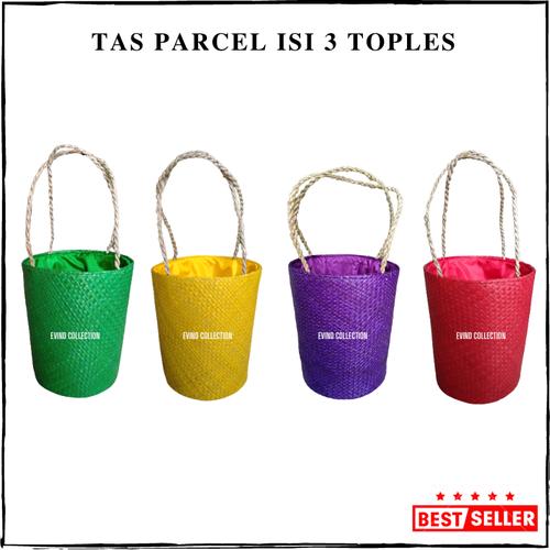 Jual Tas Parcel Anyaman Pandan Isi 3 Toples Keranjang Hampers Tas ...