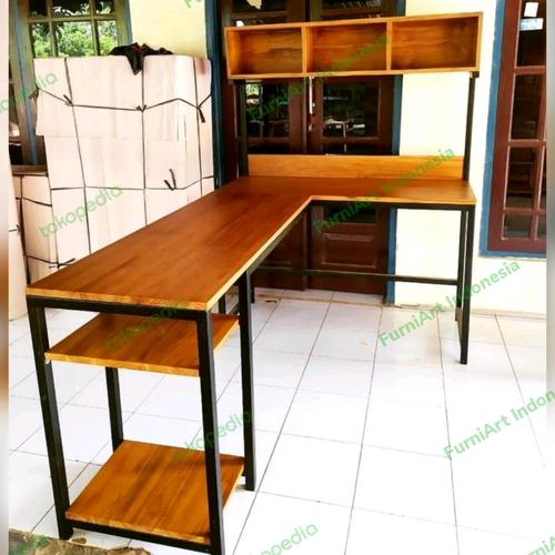 Jual MEJA BELAJAR LETER L MINIMALIS BESI DAN KAYU JATI - Kab. Jepara ...