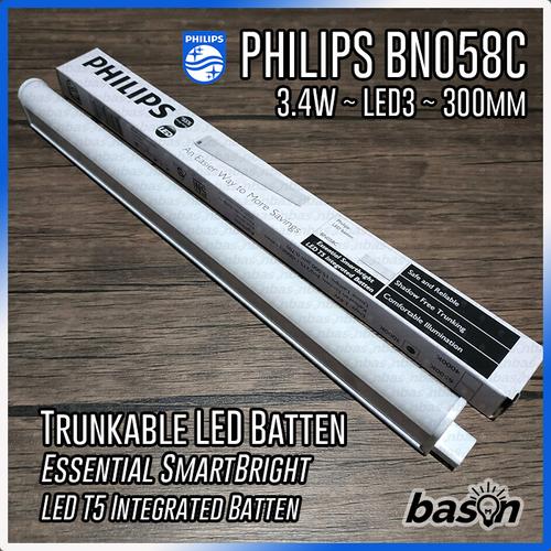Promo PHILIPS BN058C 3.4W LED3 30cm - Lampu LED Batten Trunkable - Putih 6500K, tanpa kabel ...