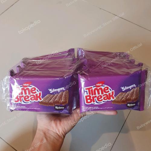 Jual Nabati Time Break wafer salut Coklat 5 fingers Richoco ( isi 20 ...