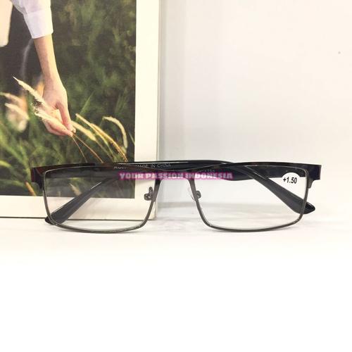 Jual KACAMATA BACA FRAME METAL ELEGANT FULL RIM - GUN, +3.00 - Kota ...