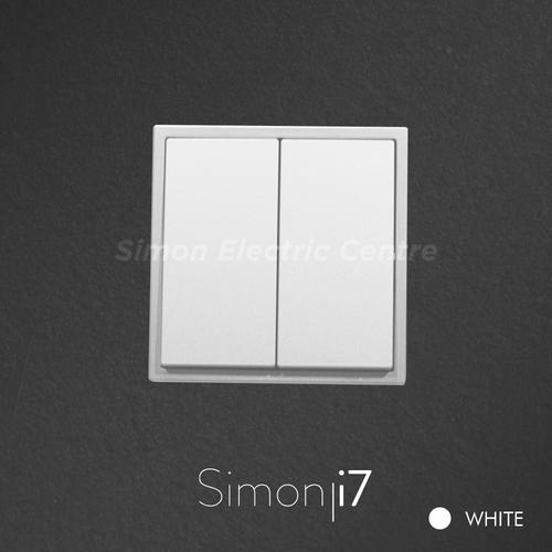 Jual Saklar Seri Simon i7 2 Gang 1 Arah Black Doff - Putih - Jakarta ...