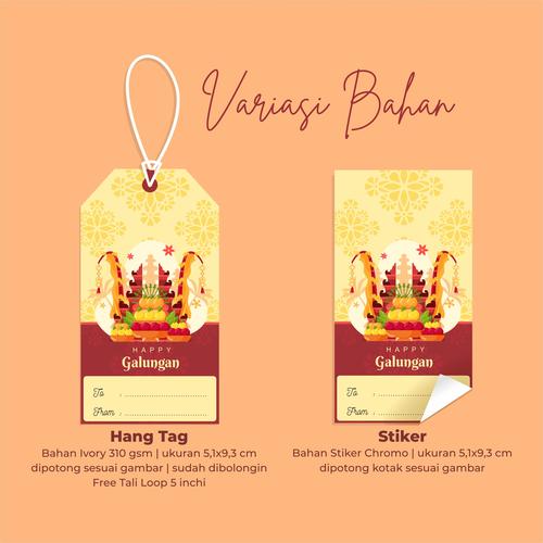 Jual Hang Tag/Kartu Hadiah Parcel Hari Raya Galungan Kuningan Bentuk ...
