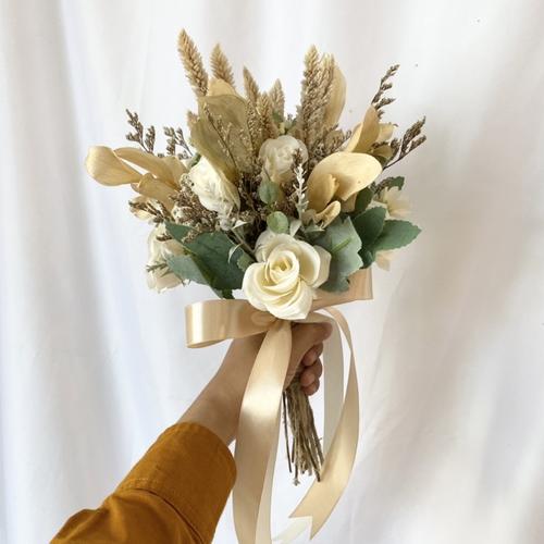 Jual Buket bunga rustic Hand bouquet dried flower edelweis premium ...