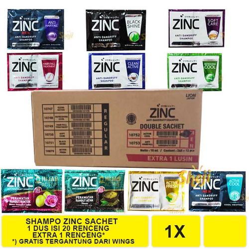 Jual SHAMPO ZINC SACHET 1 DUS ISI 240 SACHET / 20 RENCENG - Jakarta ...