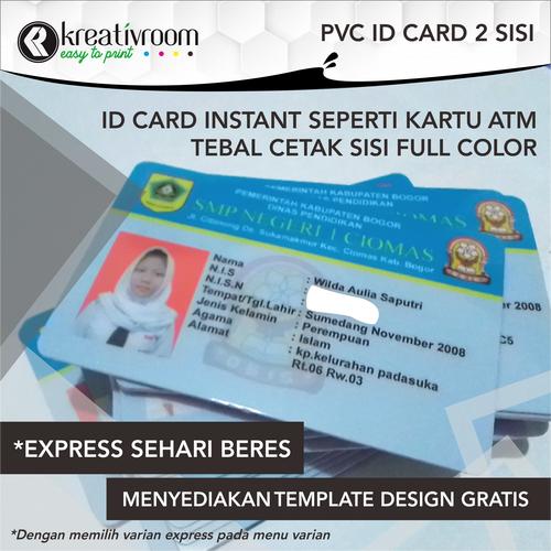 Jual Cetak ID Card PVC Tebal Kartu Pelajar Kartu Member Murah Cepat 2 ...
