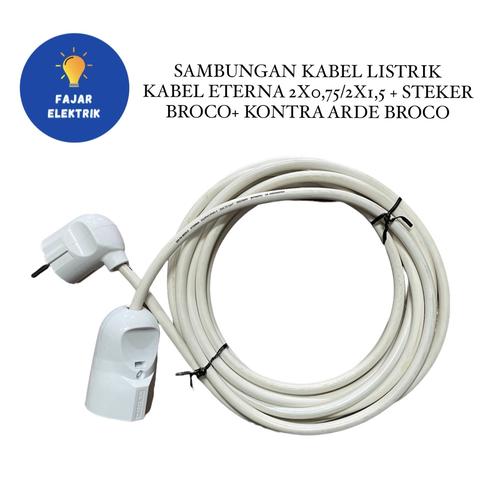 Jual SAMBUNGAN KABEL LISTRIK ETERNA 1-10METER + STEKER BROCO + KONTRA ...