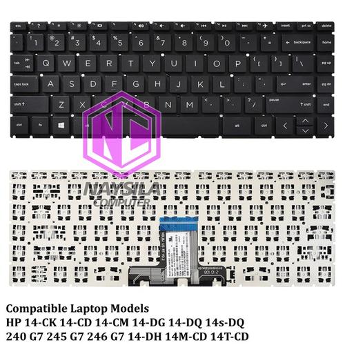 Jual Keyboard HP 14-CK 14-CD 14-CM 14-DG 14-DQ 14s-DQ 240 G7 245 G7 246 ...