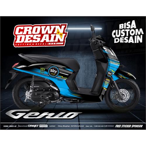 Jual Decal Genio - Stiker Decal Honda Genio Full body Biru Sky - Biru ...