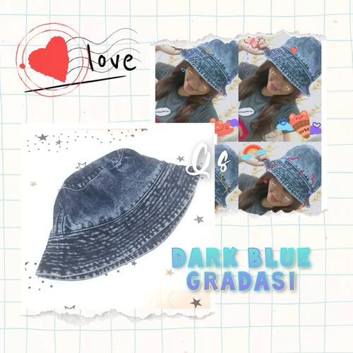 Jual topi bucket jeans denim - topi pantai Jeans - topi kpop - bucket ...