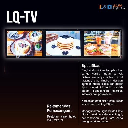 Jual Menu Display TV Style LED Magnetik Indoor Tampilan Menu TV ...