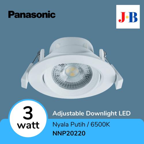 Jual Panasonic Adjustable Downlight LED 3 watt Cool Daylight 6500K ...