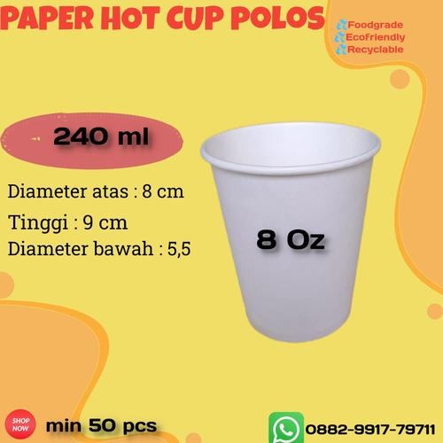 Jual Paper Hot Cup Gelas Kertas 4 Oz 6,5 Oz 8 Oz 9 Oz 12 Oz 16 Oz - 8 Oz - Jakarta Selatan ...