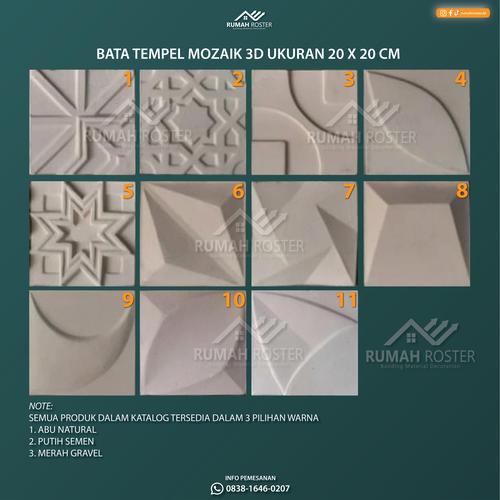 Jual Bata Tempel Mozaik 3D / Bata Hias /Wall Cladding 20X20CM - Kota ...