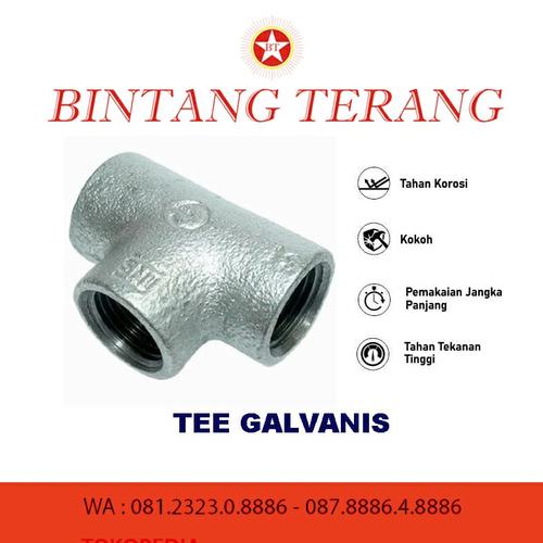 Jual Reducer Tee Galvanis Besi 1 1/2 x 1/2 / Vlok tee Galvanis 11/2 x 1 ...