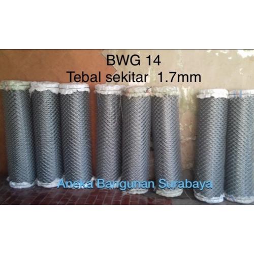Jual Kawat harmonika galvanis BWG 14 roll | pagar besi kandang - 1.5 x ...