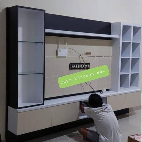 Jual backdrop tv /backdrop minimalis rak tv - Kota Depok - maya kitchen ...