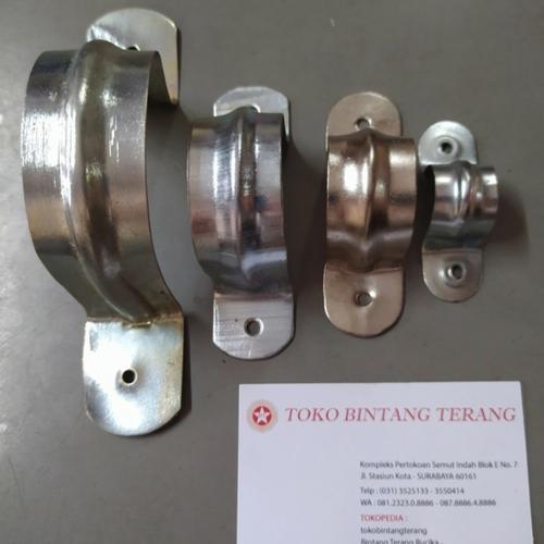 Jual Klem Pipa Listrik 5/8" - 50 pc/ Klem Plat Besi Tebal / Klem Omega ...