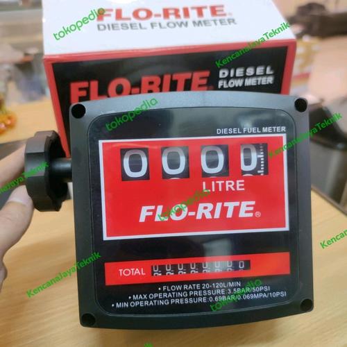 Jual Flo Rite Flow Meter Solar / Meteran Minyak 4 digit drat 1" inch ...