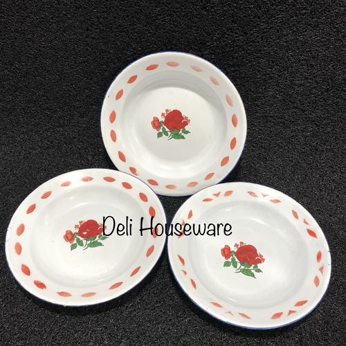 Jual Piring Bunga Enamel Piring Seng Piring Makan Jadul 22Cm - BUNGA ...