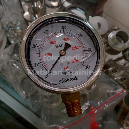 Jual Pressure Gauge Manometer Stainless 4 " inchi 350 Bar 5000 Psi ...