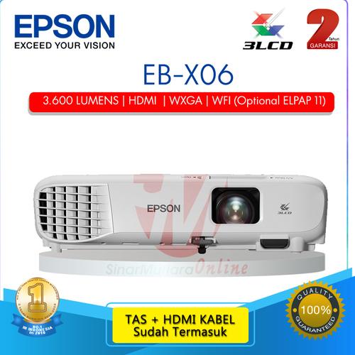 Promo Projector Epson EB-X06 XGA 3LCD HDMI 3600 Lumens Cicil 0% 3x ...