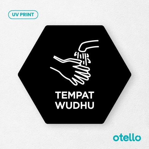 Jual Tempat Wudhu Acrylic Sign Board Akrilik Papan Label Sticker Tempel ...