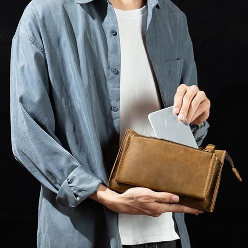 Promo HANDBAG KULIT ASLI TAS TANGAN PRIA WANITA - CLUTCH BAG - POUCH ...