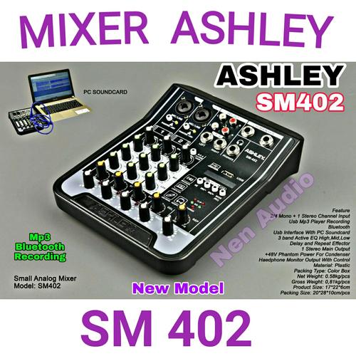 Jual Mixer Ashley sm402 original sm 402 mp3 bluetooth pc soundcard record - Kota Bandung - NEN ...
