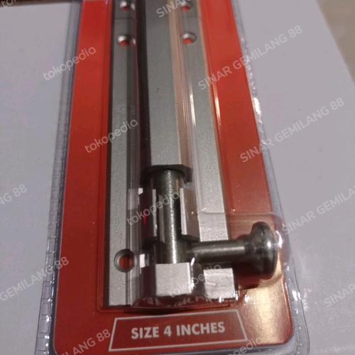 Promo GRENDEL GLATINO 4 INCH / Grendel Pintu 4" Jumbo / Slot Pintu 4 ...