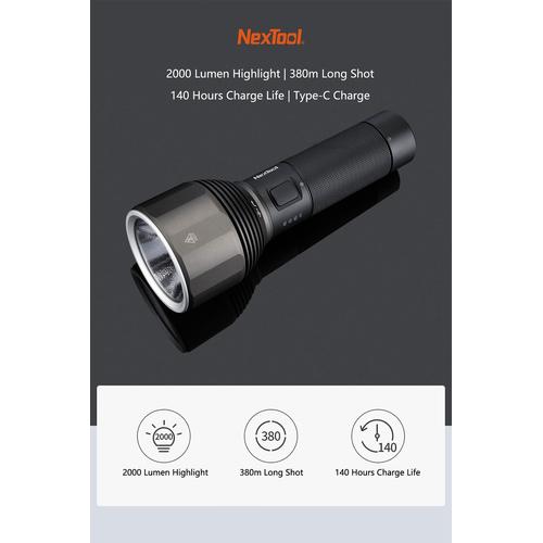 Jual MI NEXTOOL Rechargeable IPX7 Flashlight 2000 Lumens - ZES0417 .lss ...