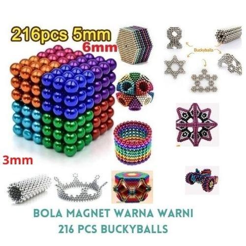 Jual Magnetic Ball Bola Magnet BuckyBall Mainan Magnet 3mm 5mm 6mm ...