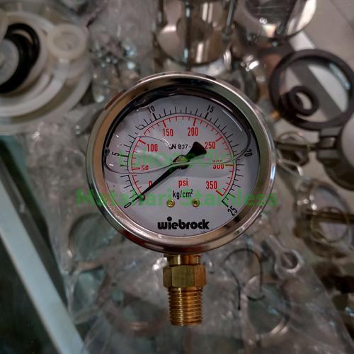 Jual Pressure Gauge Manometer Stainless 2 1/2 " inchi 25 Bar 350 Psi ...