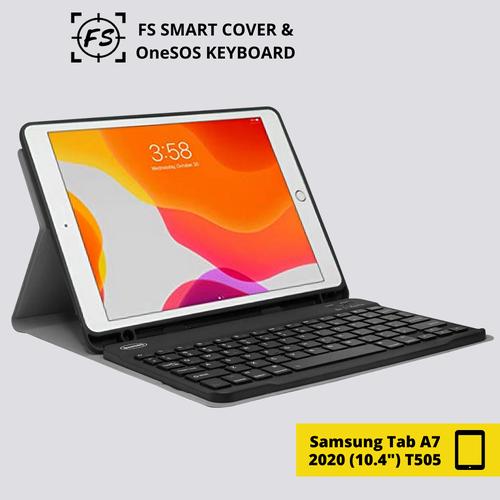 Jual FS Smart Cover & OneSOS keyboard - Samsung Tab A7 2020 (10.4") T505 - Black, Case ...