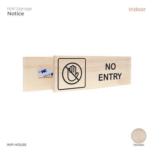 Jual no entry sign system - papan tanda no entry - wall signage - Kab ...