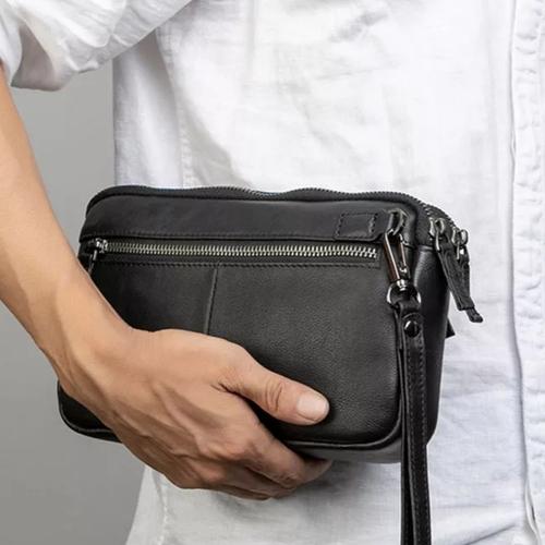 Jual Pouch Bag Pria Wanita Kulit Asli Premium - Clutch Bag Unisex Kulit ...