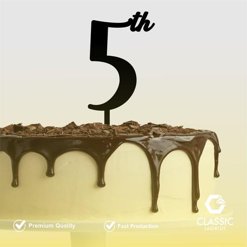 Jual Cake Topper Angka / Custom Angka Untuk Tusukan Kue Akrilik - Warna ...