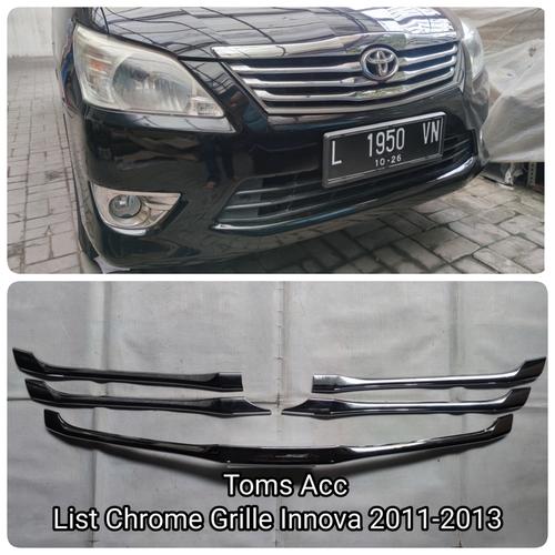 Jual List Chrome Grill Innova 2011 2013 Original Front Grill Ornamen ...