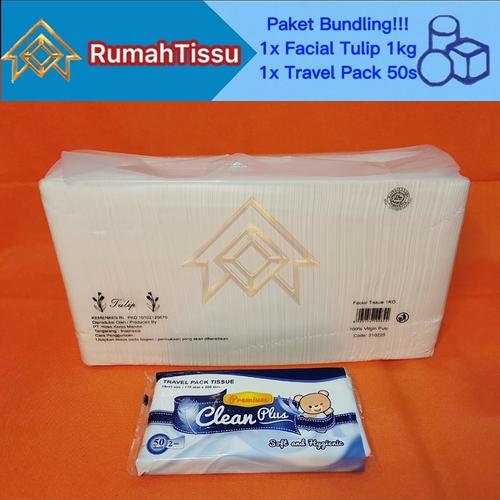 Jual [Paket Bundling] Tisu Facial Tulip 1kg + Clean Plus Travel Pack ...