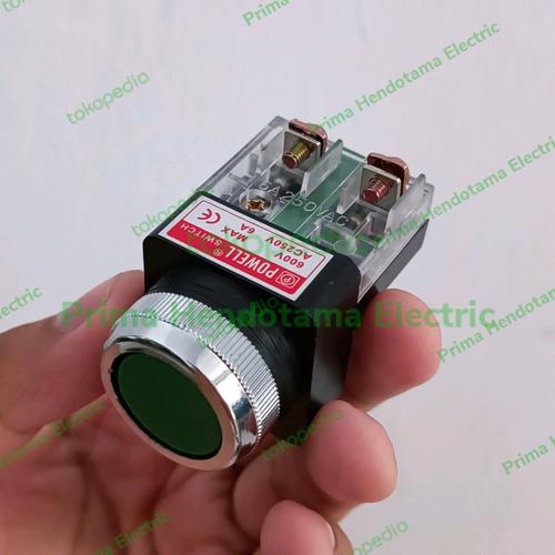 Jual Push Button 25mm Powell PB2511 - 2F 2 Baut | Push Button 2 Baut ...