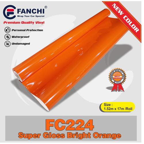 Jual Sticker Premium Super Glossy Fanchi 50cm (meter) - Bright Orange ...