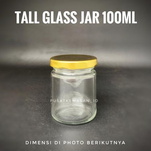 Jual BOTOL KACA 100 ML / SMALL GLASS JAR 100ML TOPLES SELAI JAM ...