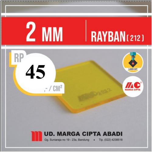 Jual Akrilik / Acrylic Lembar/Sheet 2mm KUNING RAYBAN 212 /2mm kecil ...