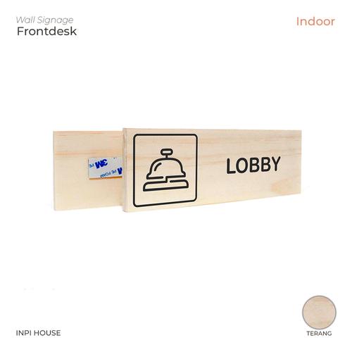 Jual sign system lobby - penanda area lobby - wall sign - lobby wood ...