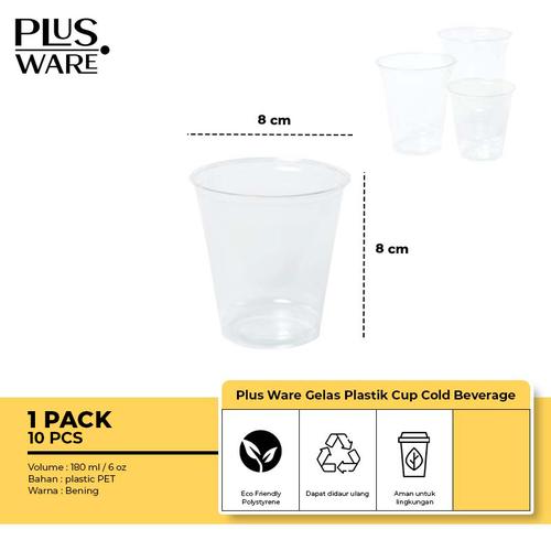 Jual Plusware Gelas Plastik Cup Cold Beverage - Jakarta Barat ...