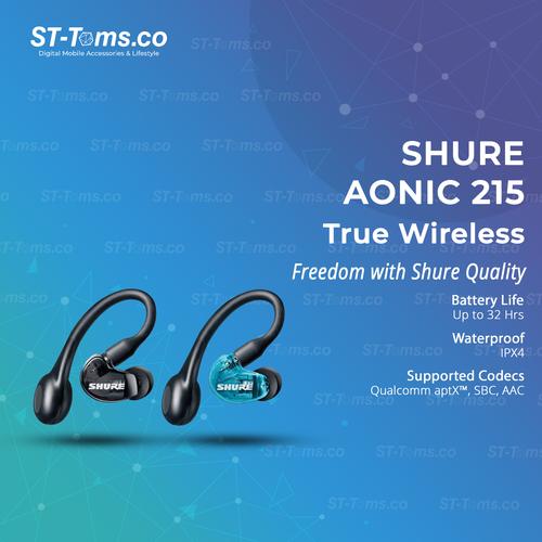 Promo Shure AONIC 215 Gen 2 True Wireless Sound Isolating Earphones TWS ...