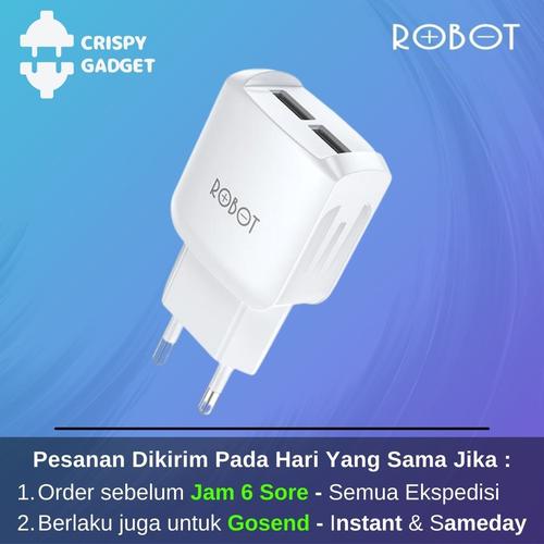 Jual Kepala Charger Robot Fast Charging 2 Lubang USB 2,4 Ampere Garansi ...